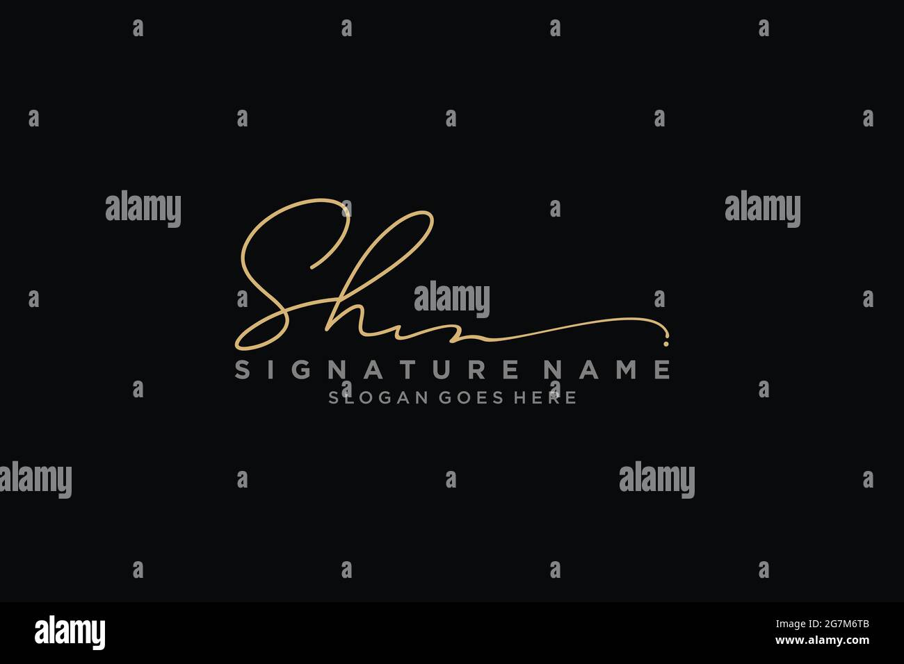 SH Letter Signature Logo Template elegant design logo Sign Symbol ...