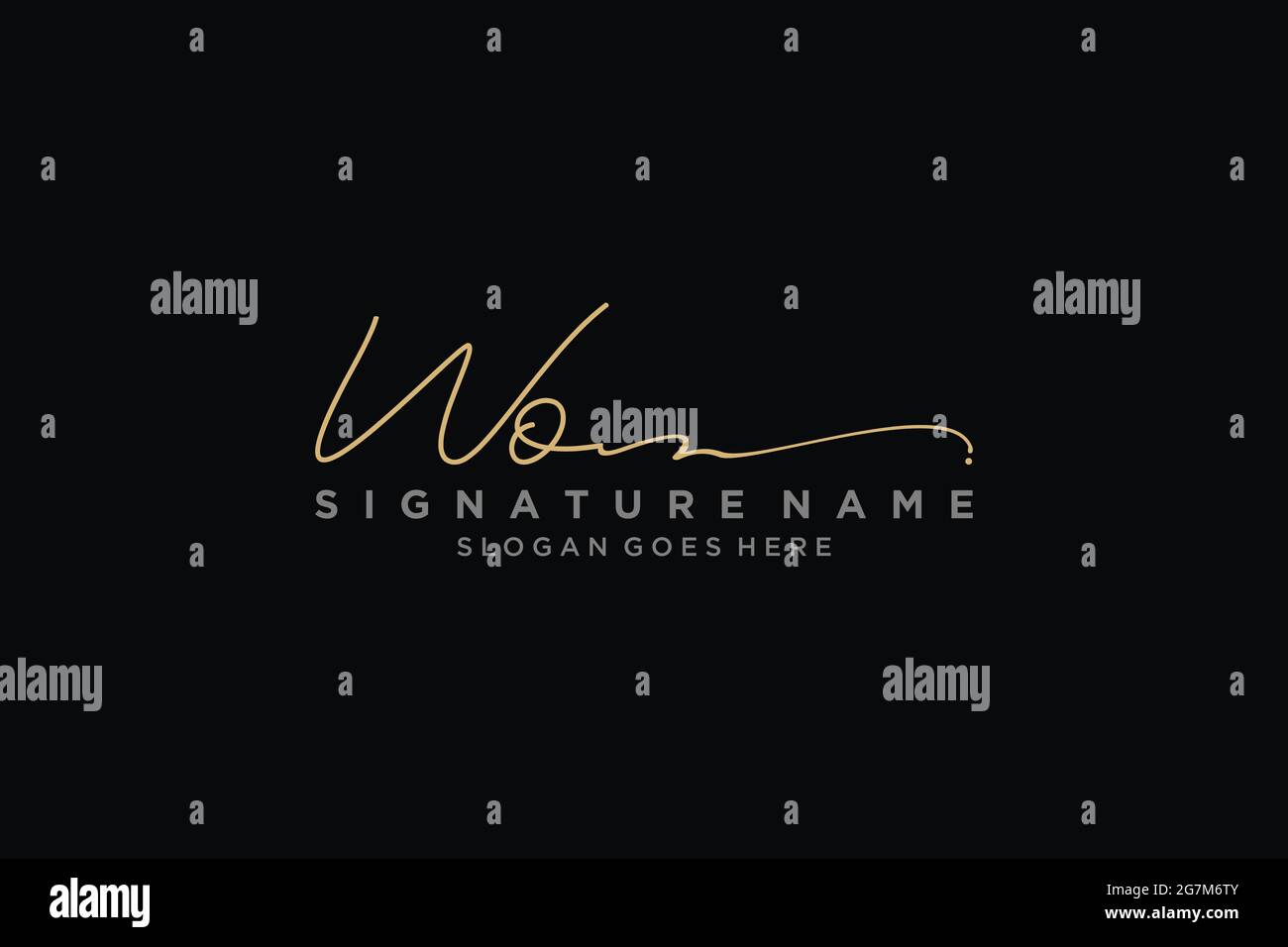 WO Letter Signature Logo Template elegant design logo Sign Symbol ...