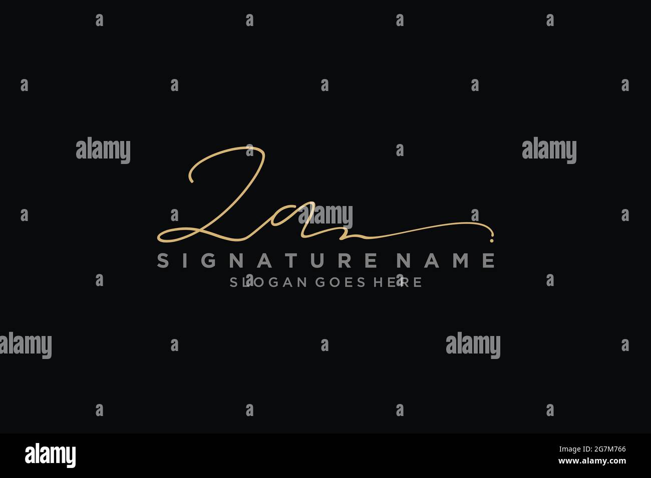ZA Letter Signature Logo Template elegant design logo Sign Symbol ...