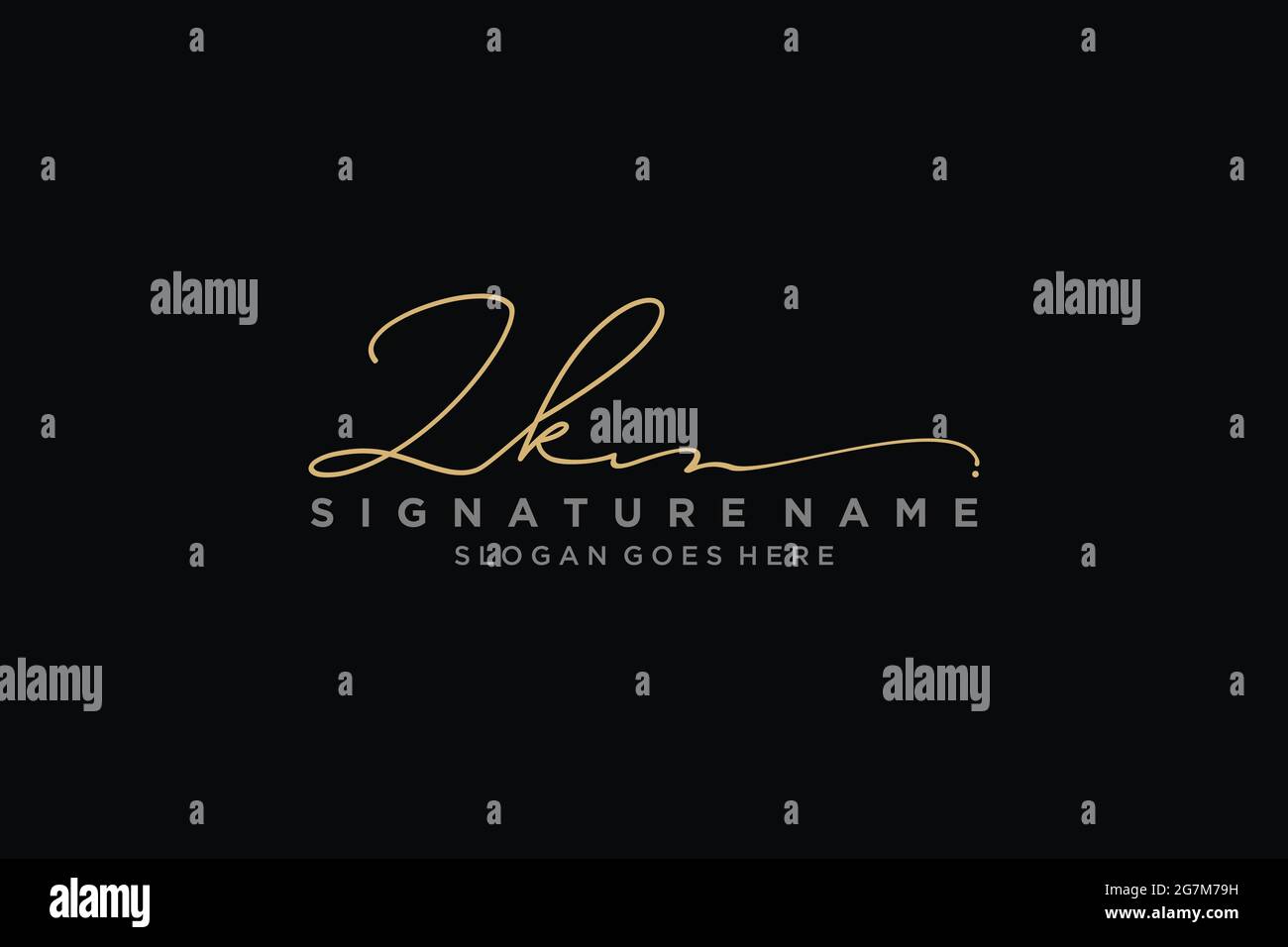 ZK Letter Signature Logo Template elegant design logo Sign Symbol ...