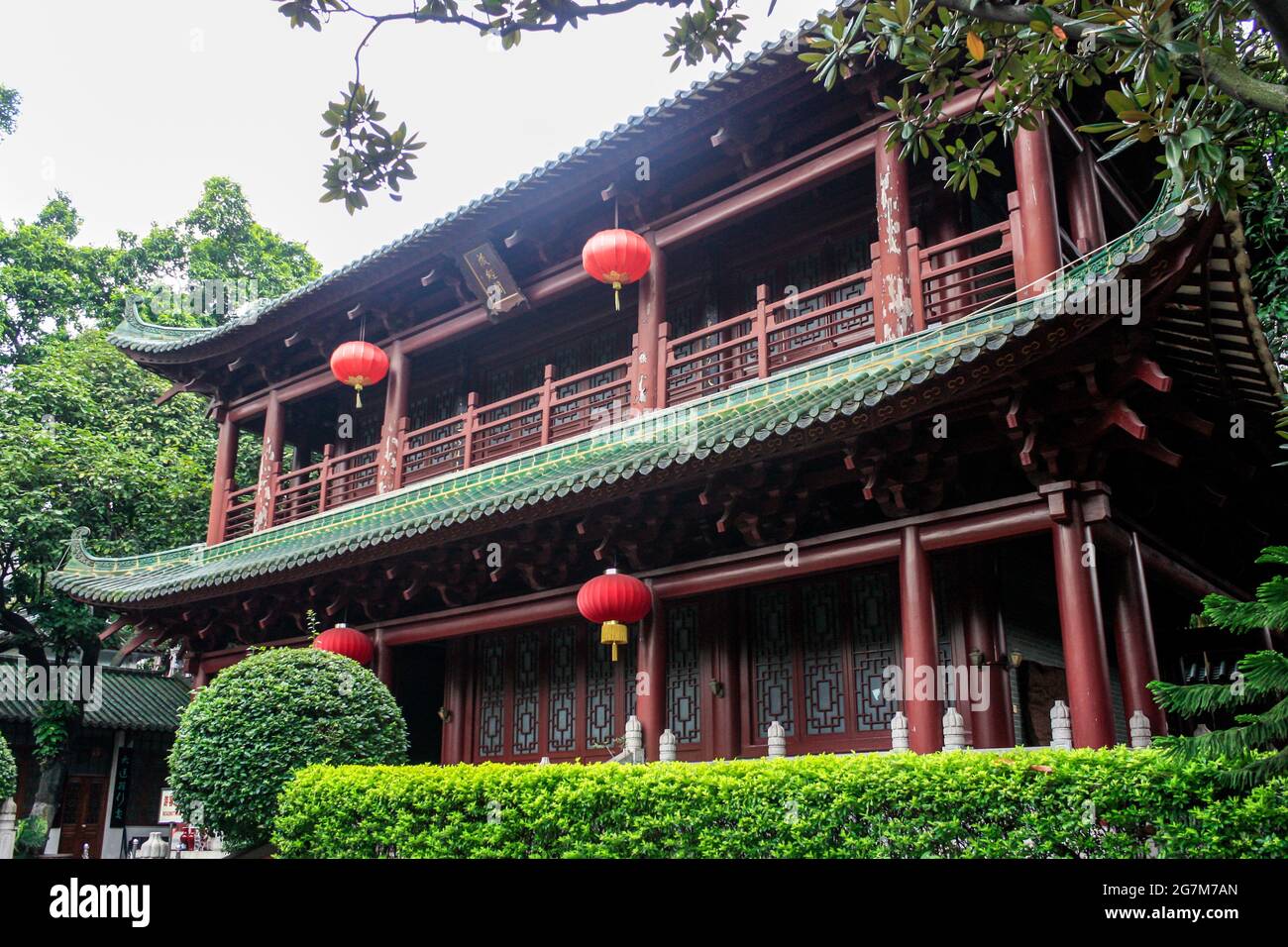 Closeup shot of traditional Chinese monuments in Guangzhou Stock Photo ...