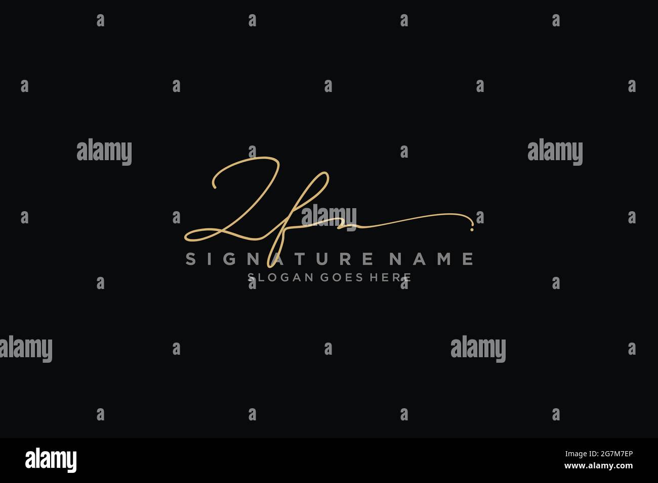 ZF Letter Signature Logo Template elegant design logo Sign Symbol ...