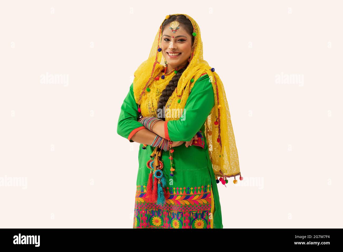 A Giddha Dancer Smiling Stock Photo - Alamy