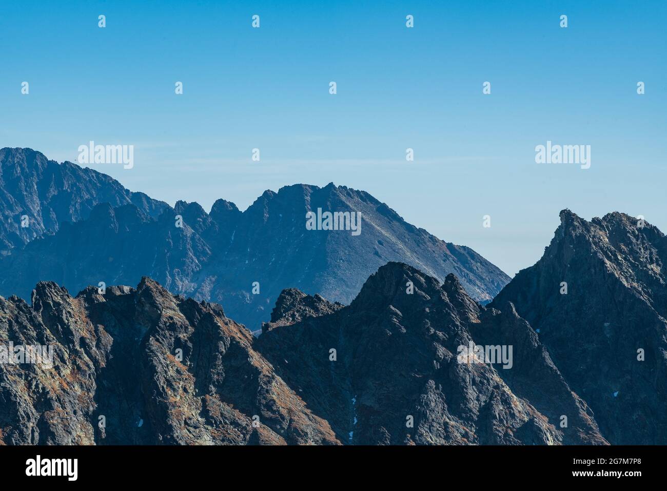 Gerlachovsky stit, Koncista and Satan mountain peaks from Furkotsky ...