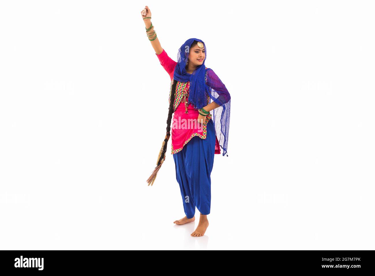 A Giddha dancer performing a Dance step Stock Photo - Alamy