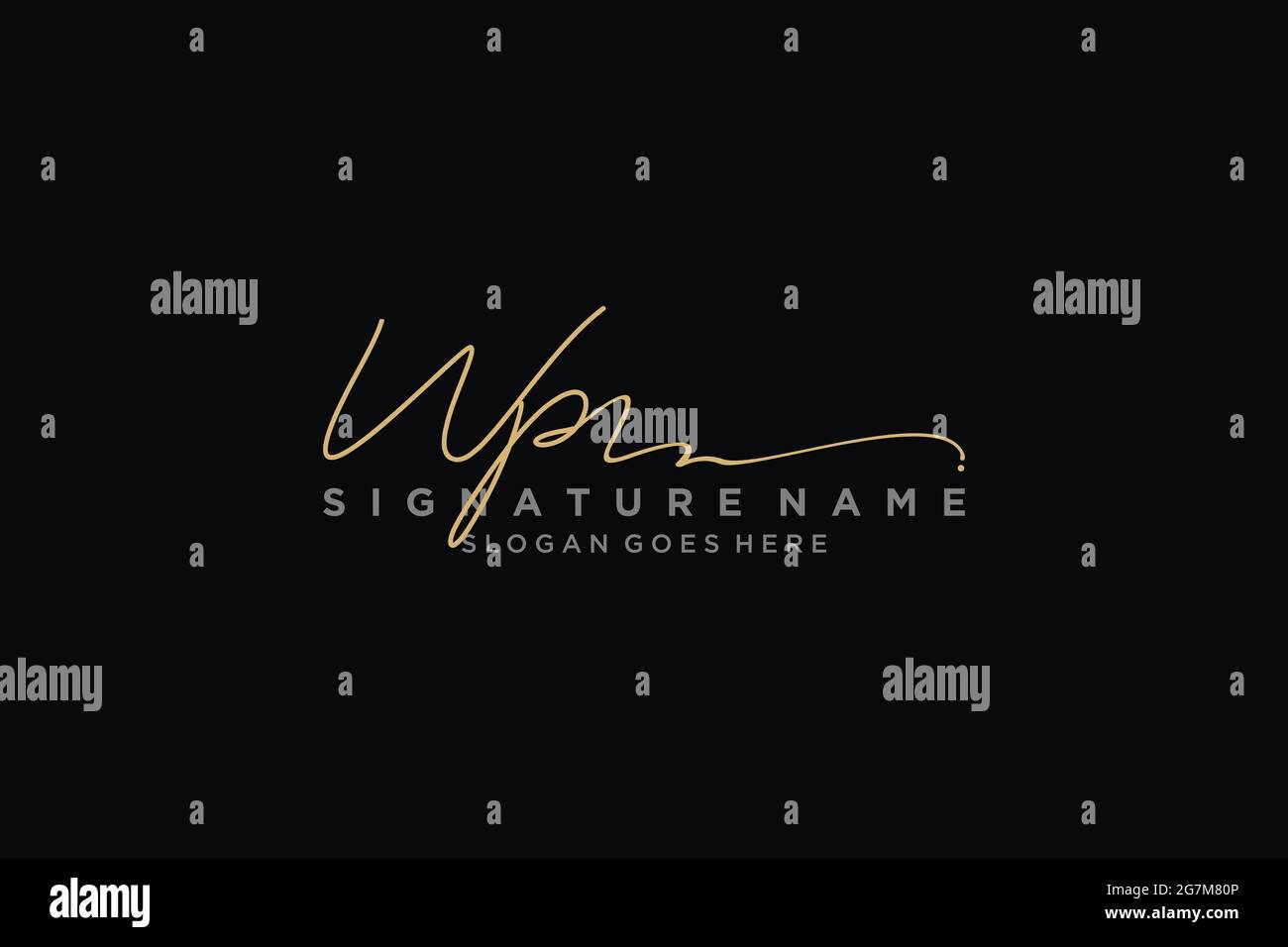 WP Letter Signature Logo Template elegant design logo Sign Symbol ...