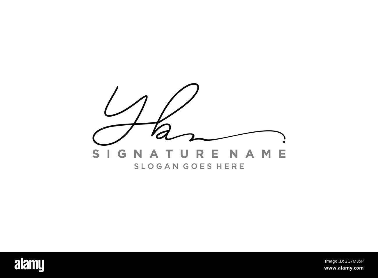 YB Letter Signature Logo Template elegant design logo Sign Symbol ...