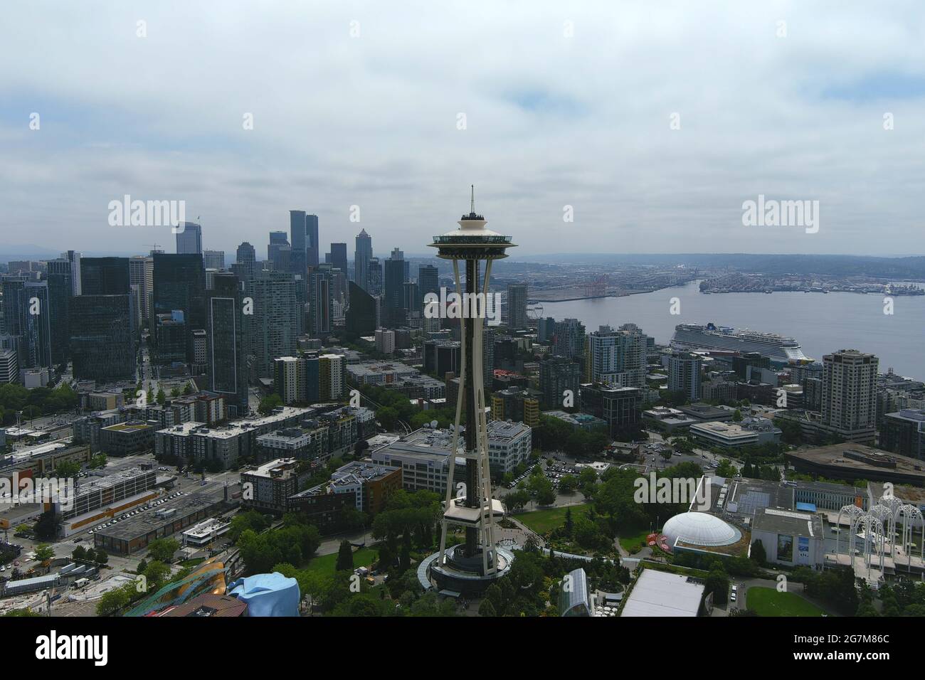 The Space Needle and the downtown Seattle skyline, Wednesday, July 14 ...