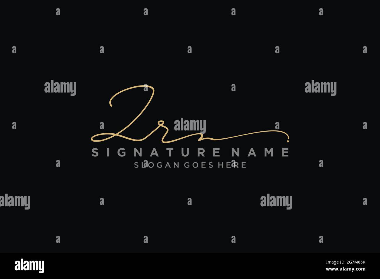 ZR Letter Signature Logo Template elegant design logo Sign Symbol ...