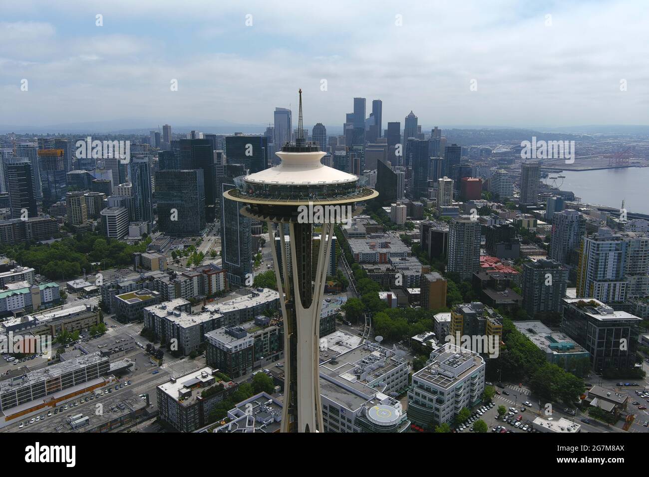 The Space Needle And The Downtown Seattle Skyline Wednesday July 14