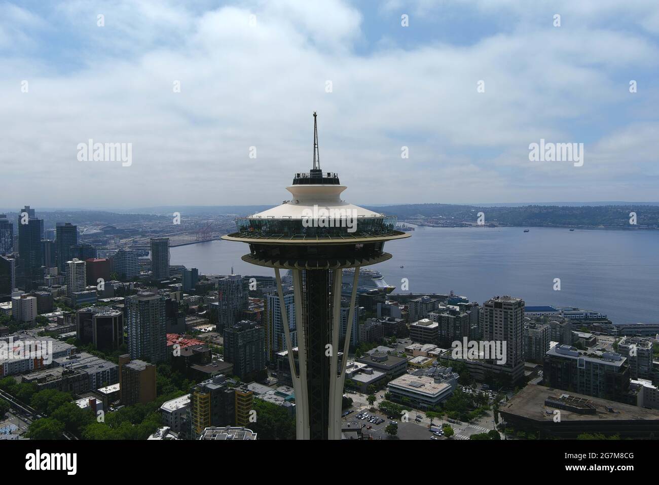 The Space Needle and the downtown Seattle skyline, Wednesday, July 14 ...