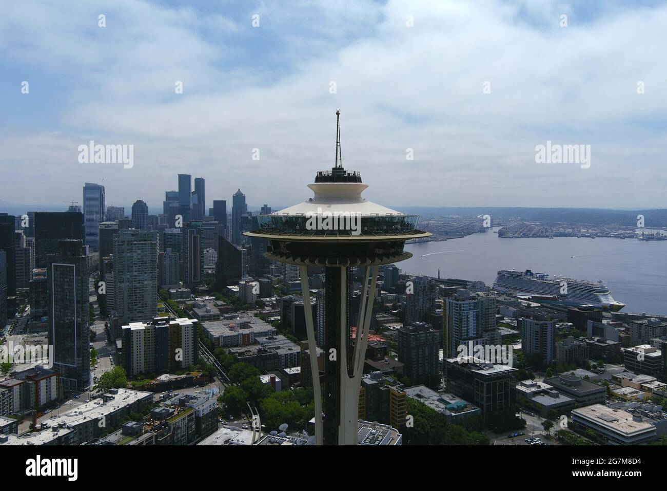 The Space Needle and the downtown Seattle skyline, Wednesday, July 14 ...