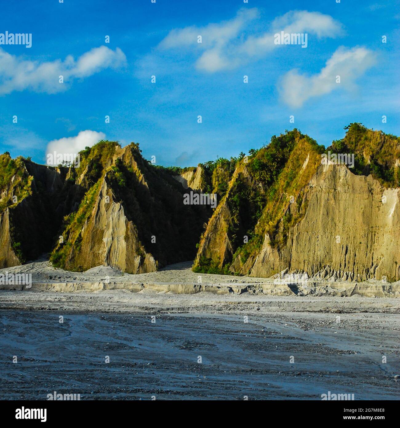 Vertical shot of a landscape of Mount Pinatubo in the Philippines Stock ...