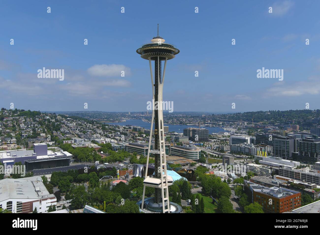 The Space Needle and the downtown Seattle skyline, Wednesday, July 14 ...