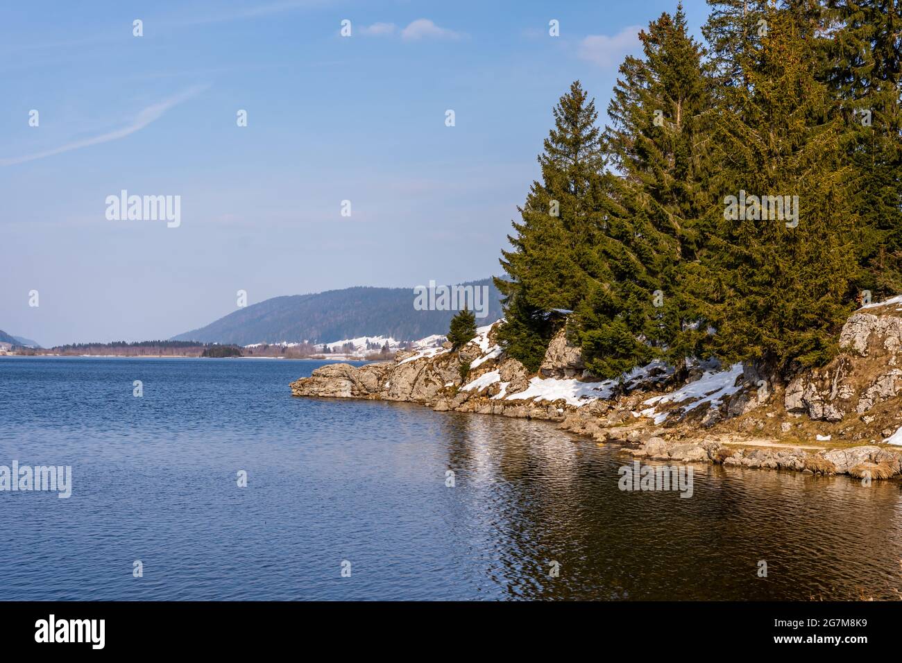 Nice landscape with lake in France Stock Photo - Alamy
