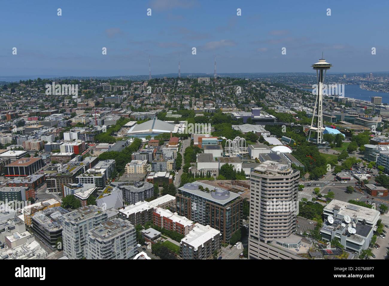 The Space Needle and the downtown Seattle skyline, Wednesday, July 14 ...