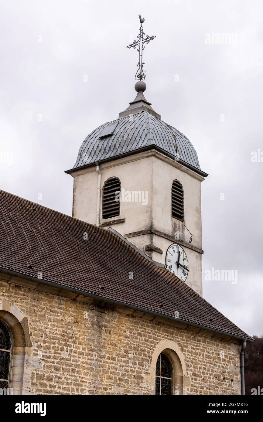 Old French village church Stock Photo - Alamy