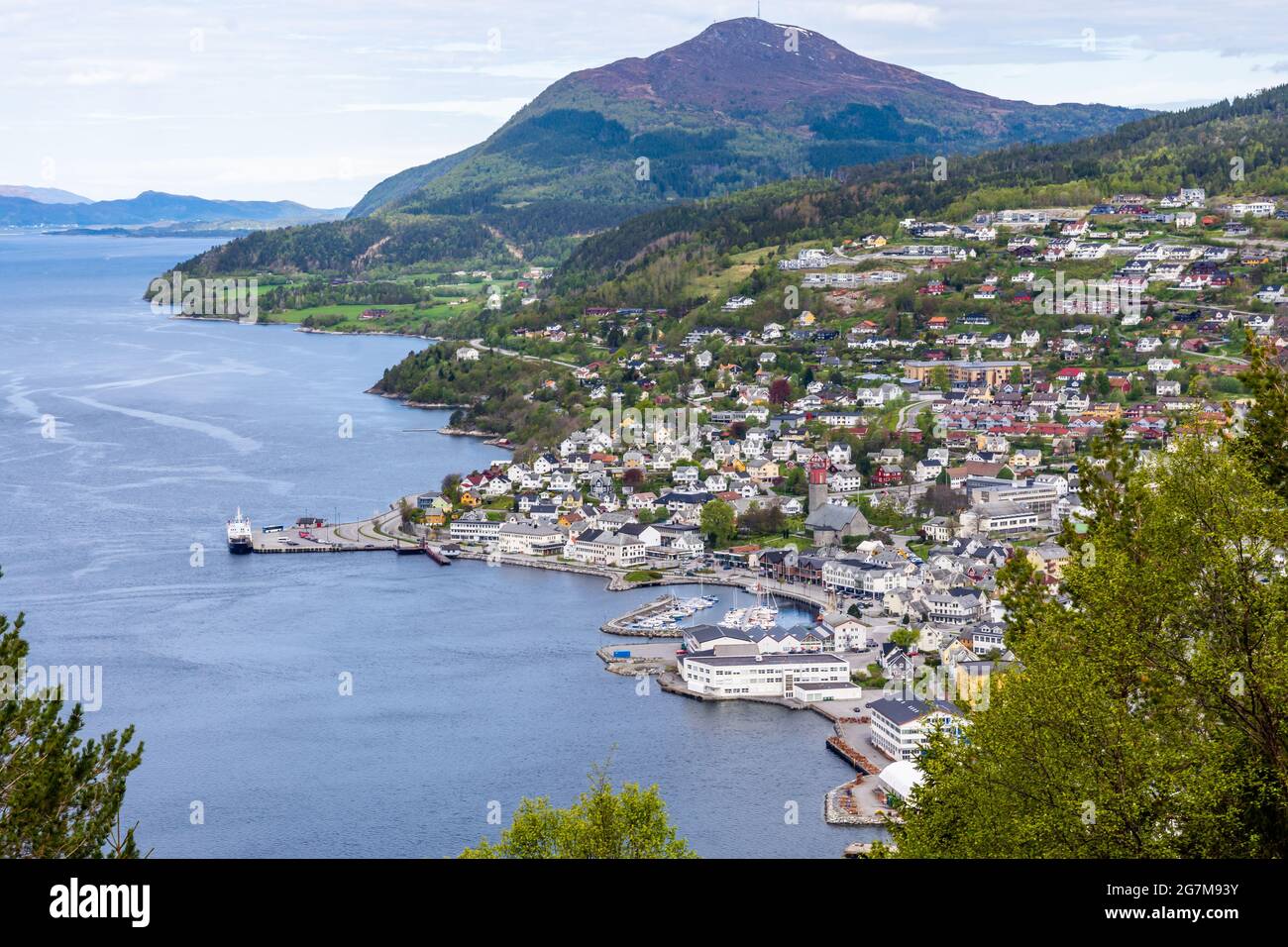 Nice aerial view to Volda, Norway Stock Photo - Alamy