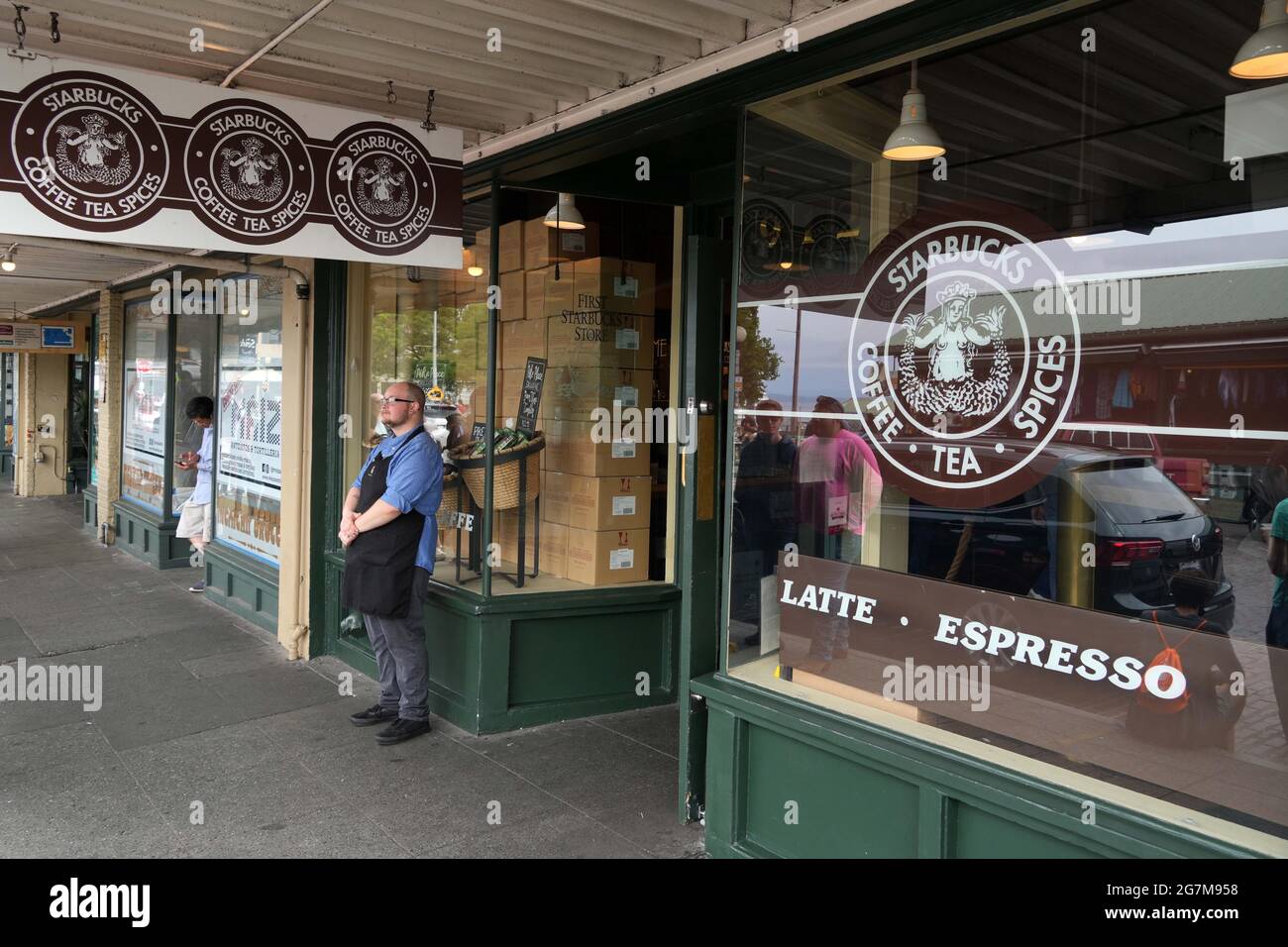 The first Starbucks Coffeeshop at Pike Place Market, Wednesday, July 14 ...