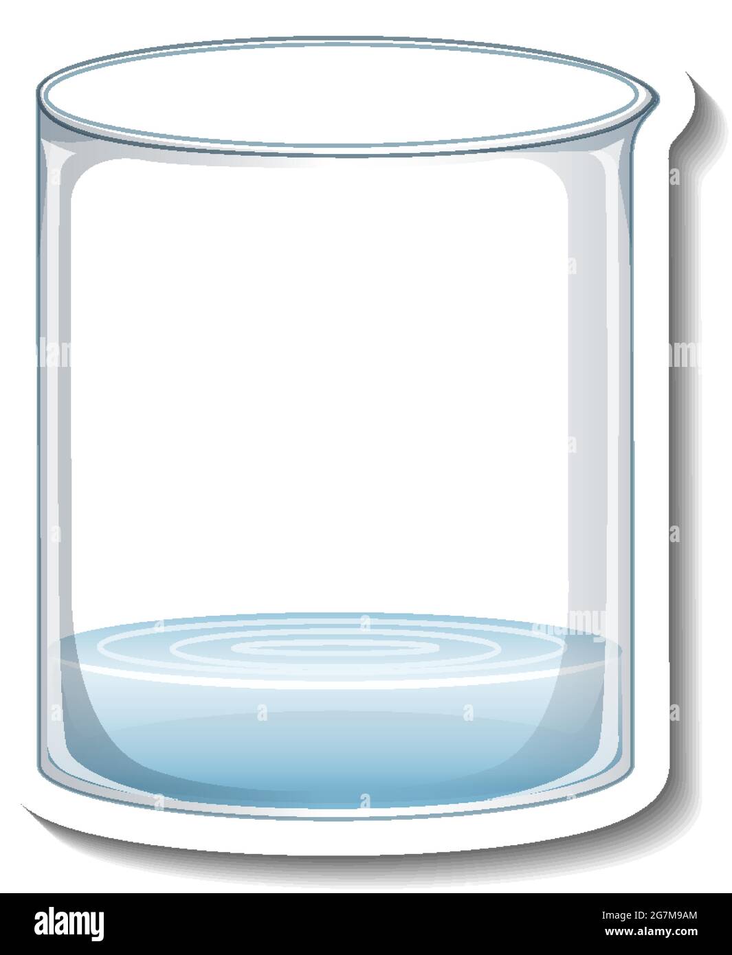 A sticker template with laboratory glassware isolated illustration ...