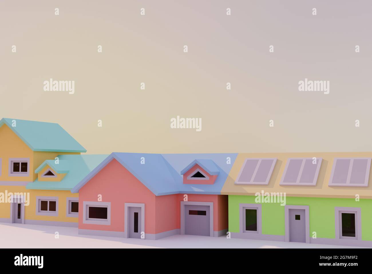 Cartoon houses hi-res stock photography and images - Alamy