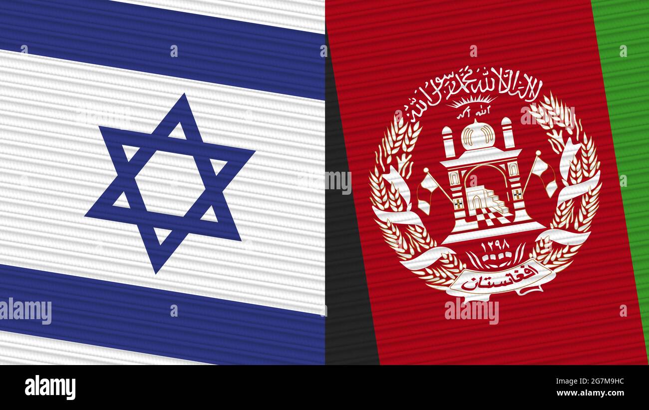 Afghanistan and Israel Two Half Flags Together Fabric Texture ...