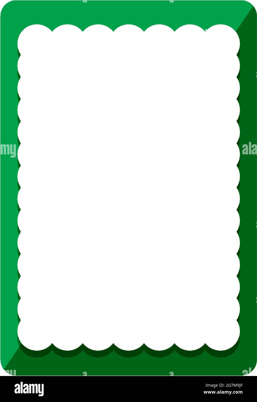 Empty green curl frame banner template illustration Stock Vector Image ...