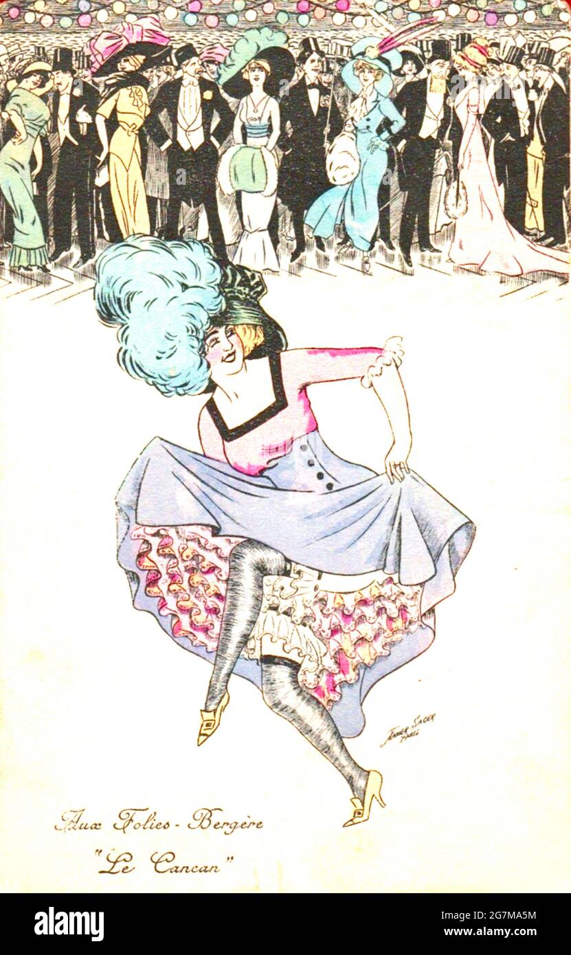 Xavier Sager - The Can-Can - The Folies Bergere Stock Photo - Alamy