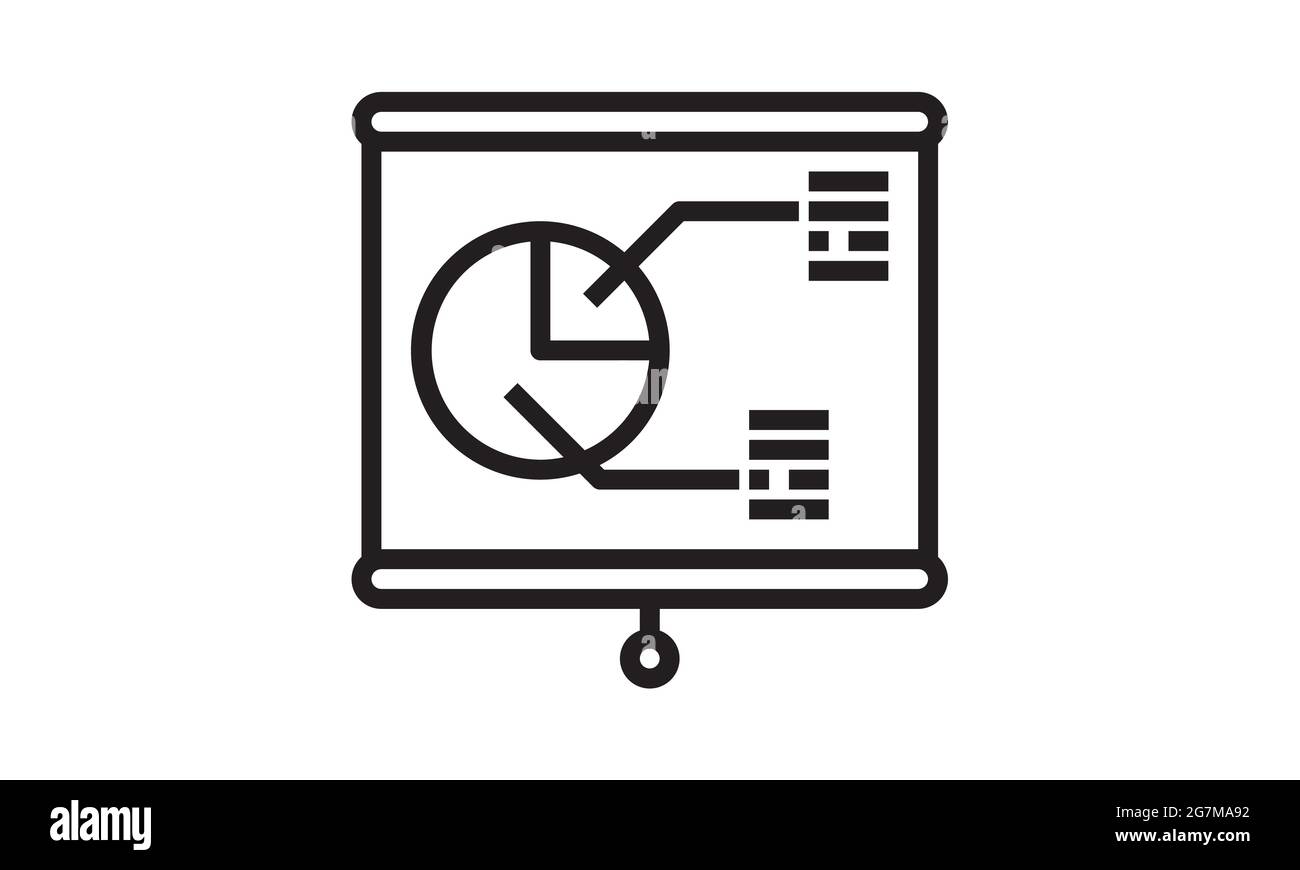 Data analysis, Data research, Data presentation icon flat style ...