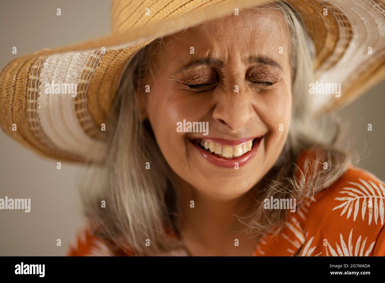 Woman expressing joy hi-res stock photography and images - Alamy