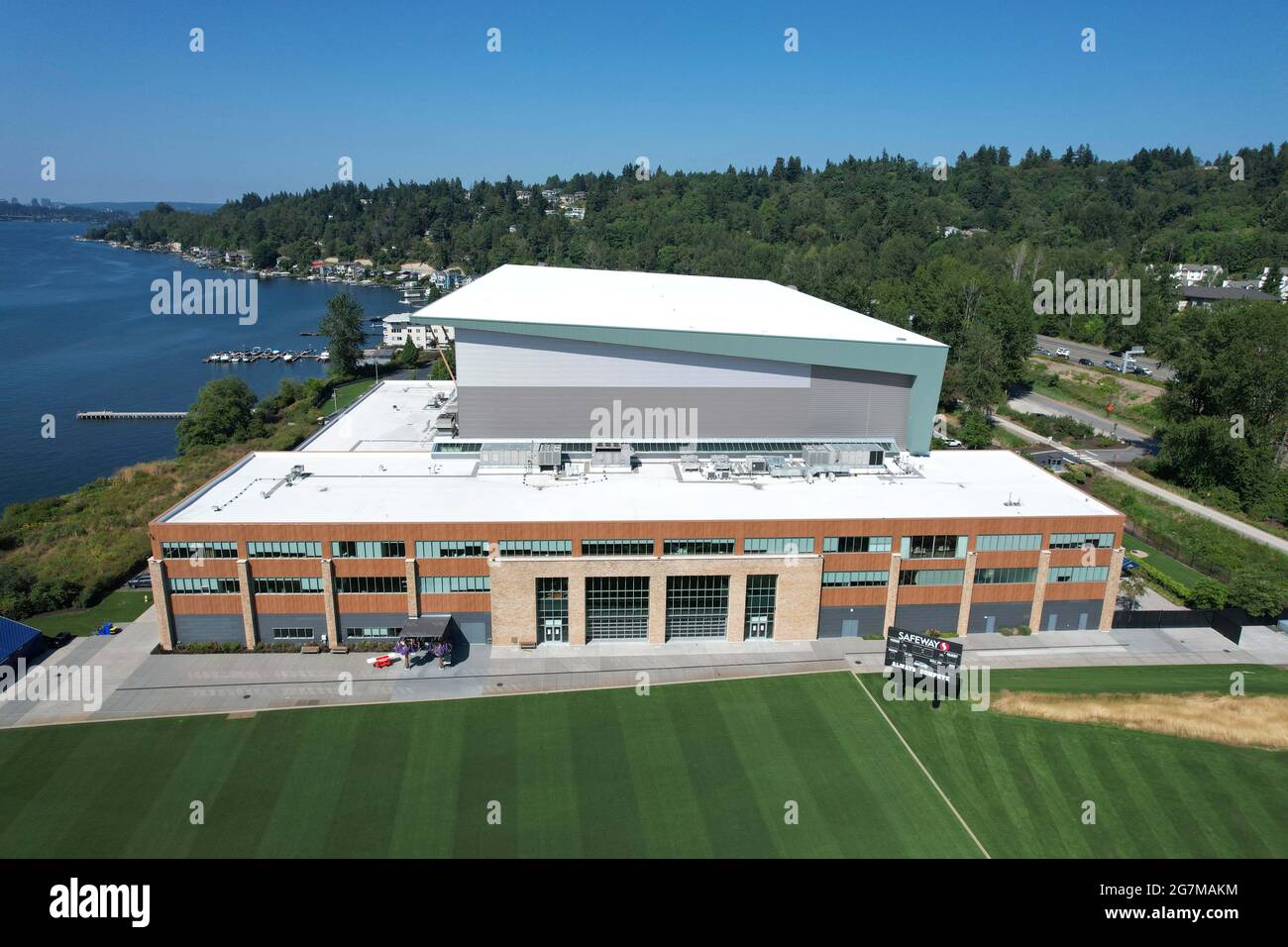 An aerial view of the Virginia Mason Athletic Center, Wednesday, July ...