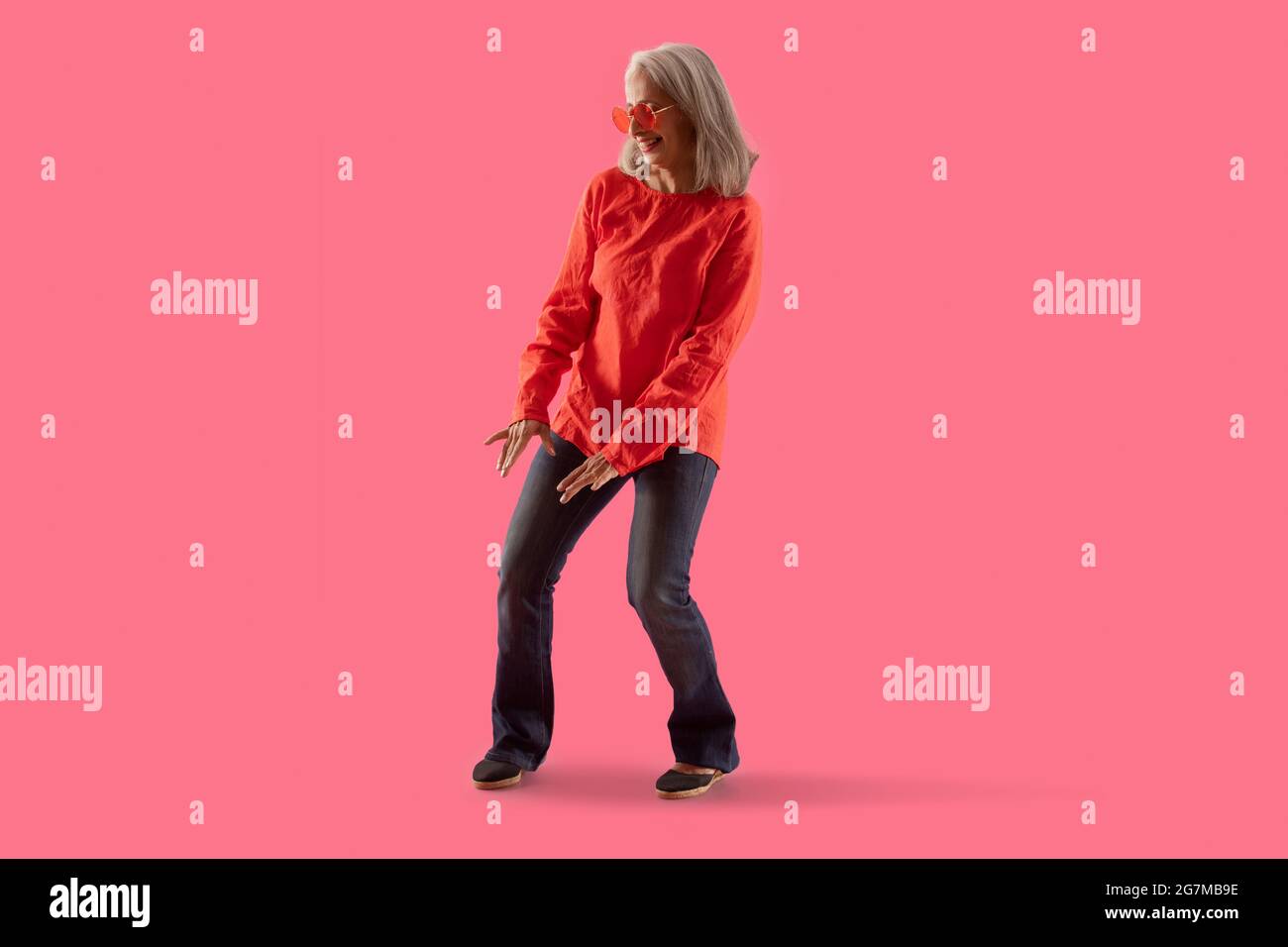Old lady dancing hi-res stock photography and images - Alamy