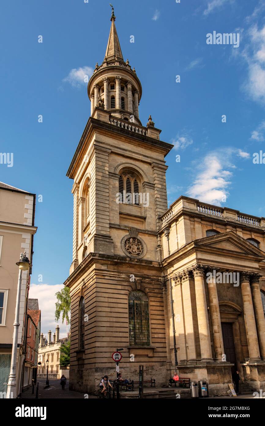 Lincoln College, Oxford Library from Turl St; a church (All Saints ...