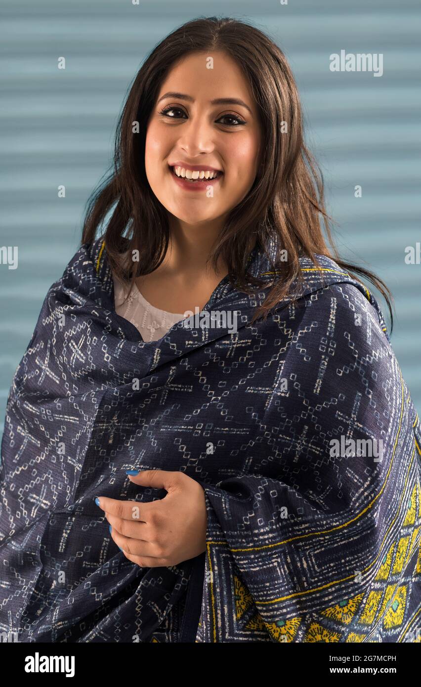 Portrait of a woman wearing ethnic Stock Photo - Alamy