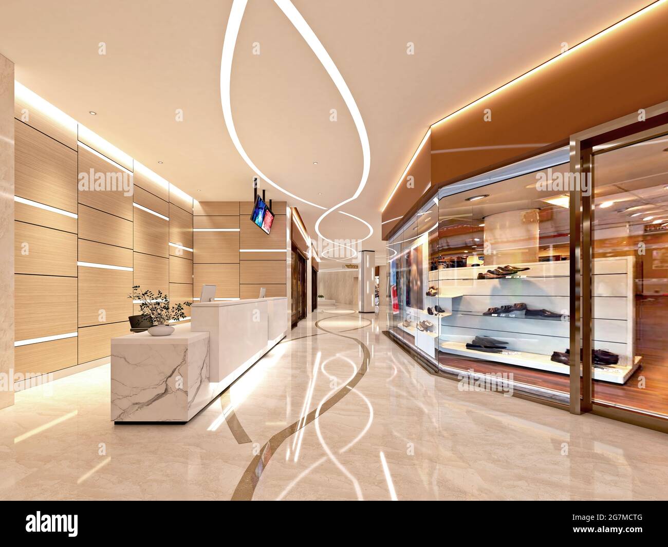 Shopping Mall Interior Render