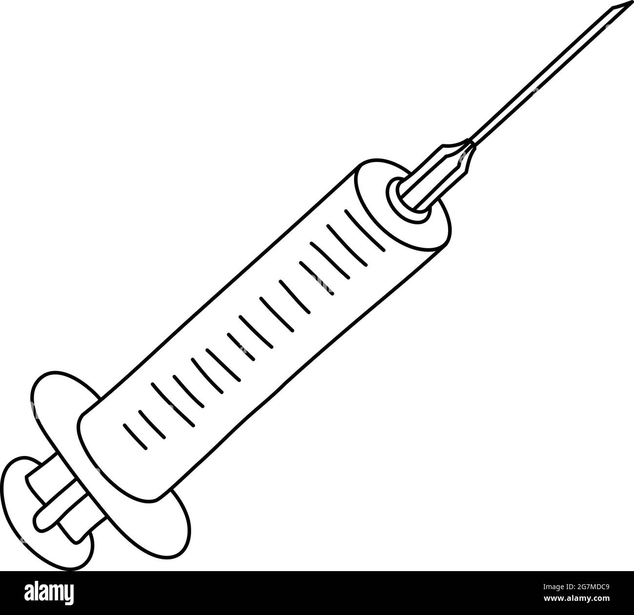 Syringe Coloring Page
