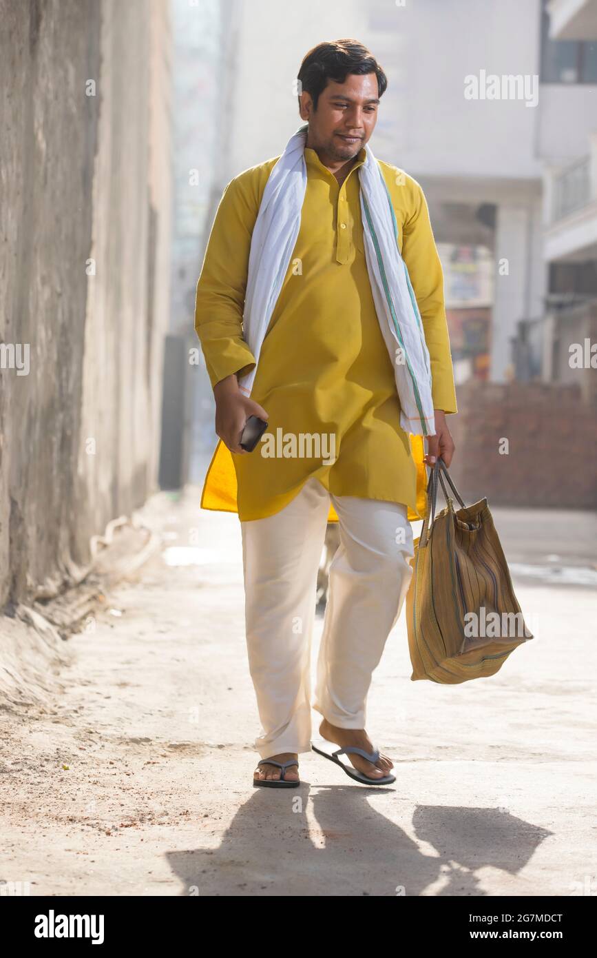 Indian villager worker full length hi-res stock photography and images ...