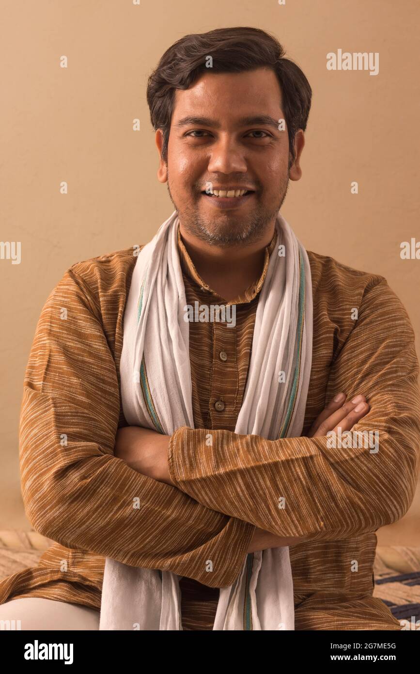 PORTRAIT OF A CONFIDENT VILLAGER Stock Photo - Alamy