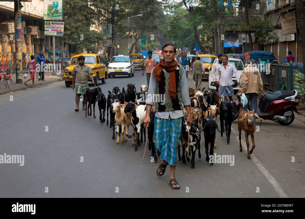 Calcutta street scene Stock Photo - Alamy