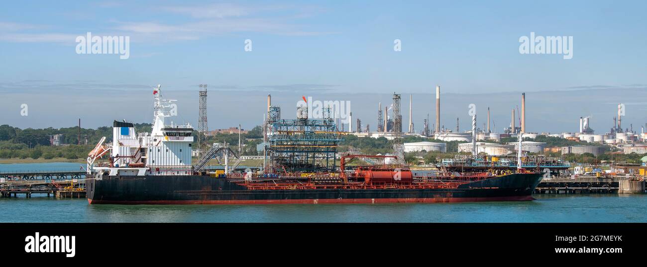 Fawley, Southampton, England, UK. 2021. Chemical tanker vessel ...