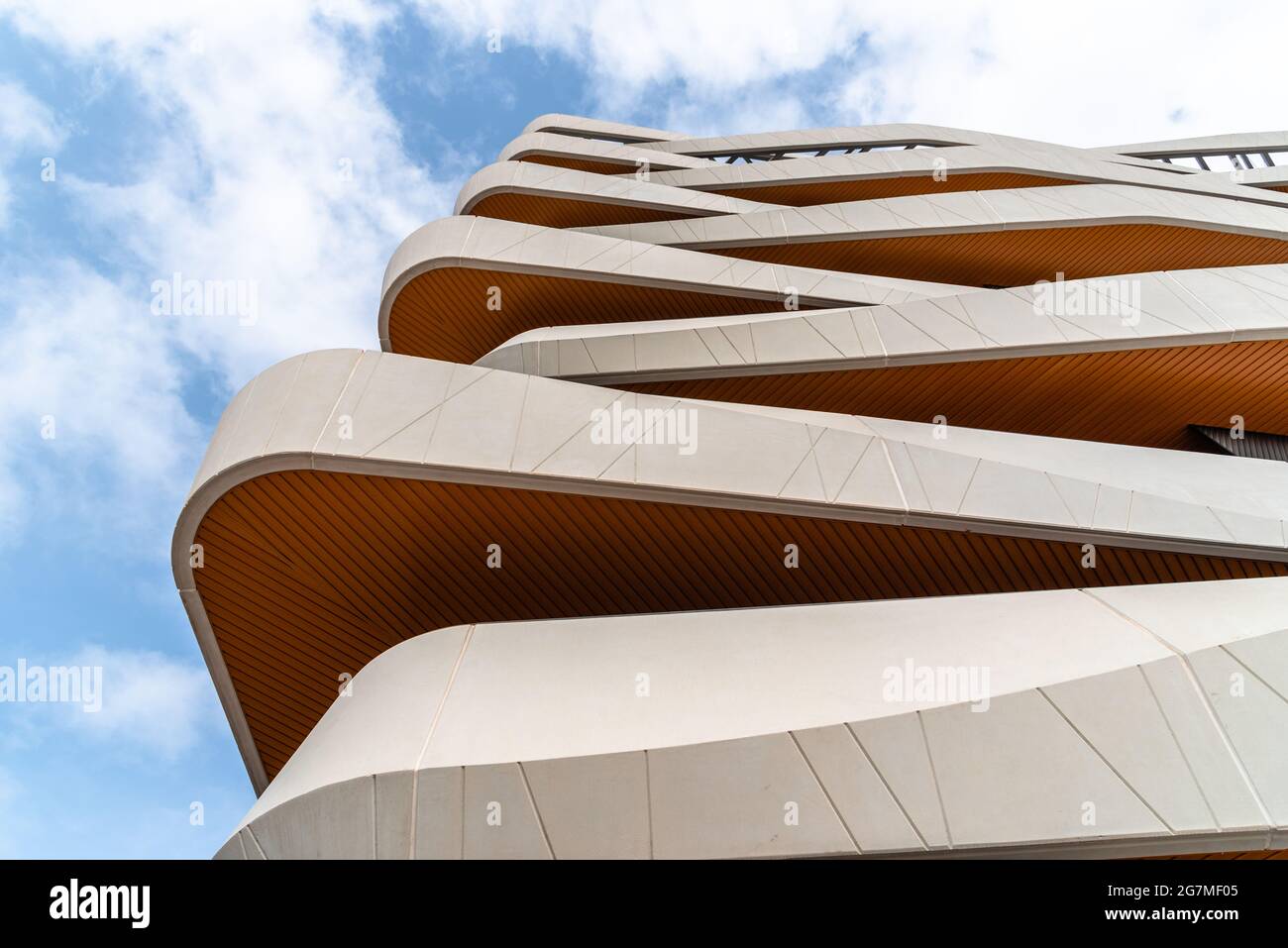 Madrid, Spain - March 7, 2021: New luxury residential building with ...