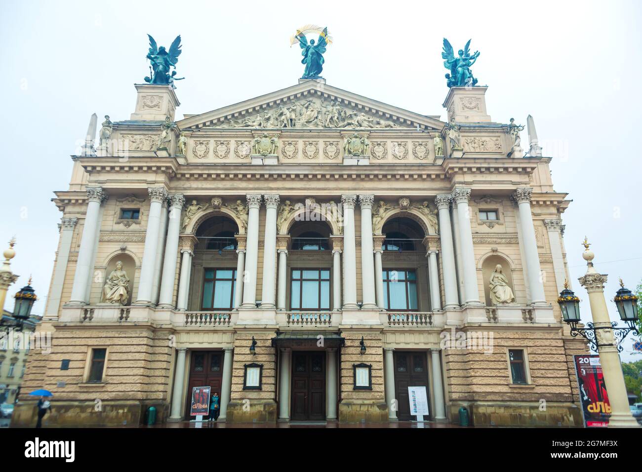 The building of the opera house in the city of Lviv. Lviv, Ukraine - 05 ...