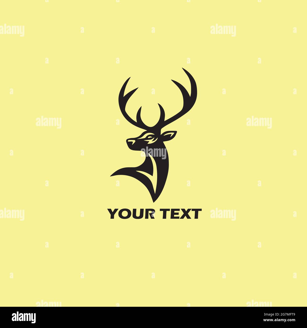 Deer Logo Template. Vector Illustration Stock Vector Image & Art - Alamy