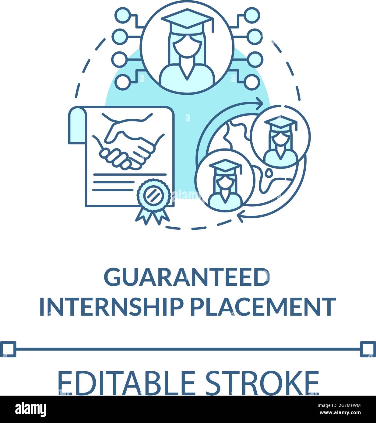 Guaranteed internship placement concept icon Stock Vector Image & Art ...