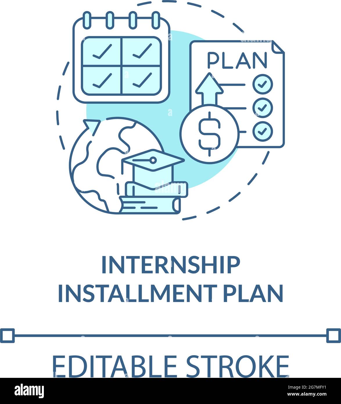 Internship installment plan concept icon Stock Vector Image & Art - Alamy