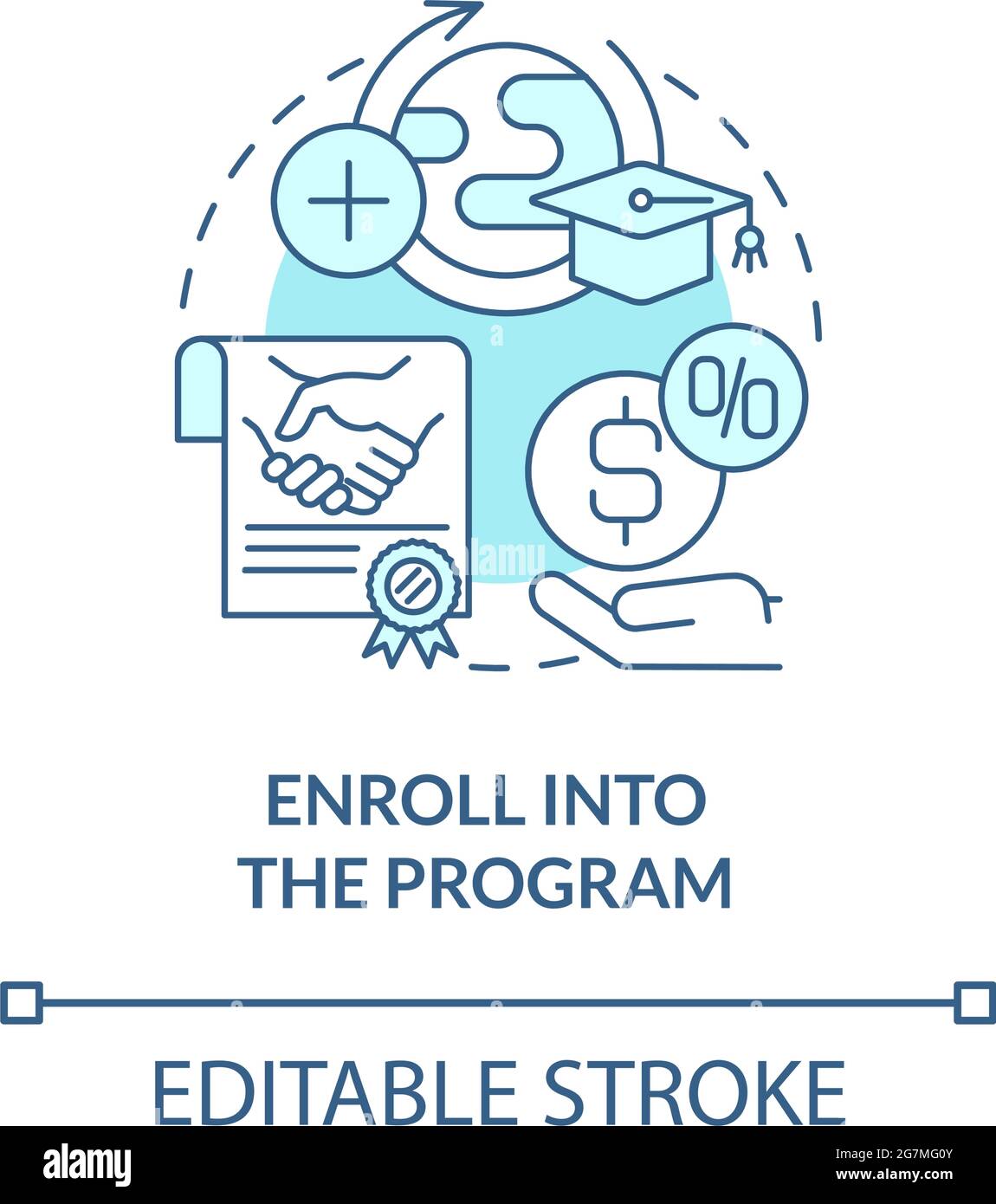 Enroll into internship program concept icon Stock Vector Image & Art ...