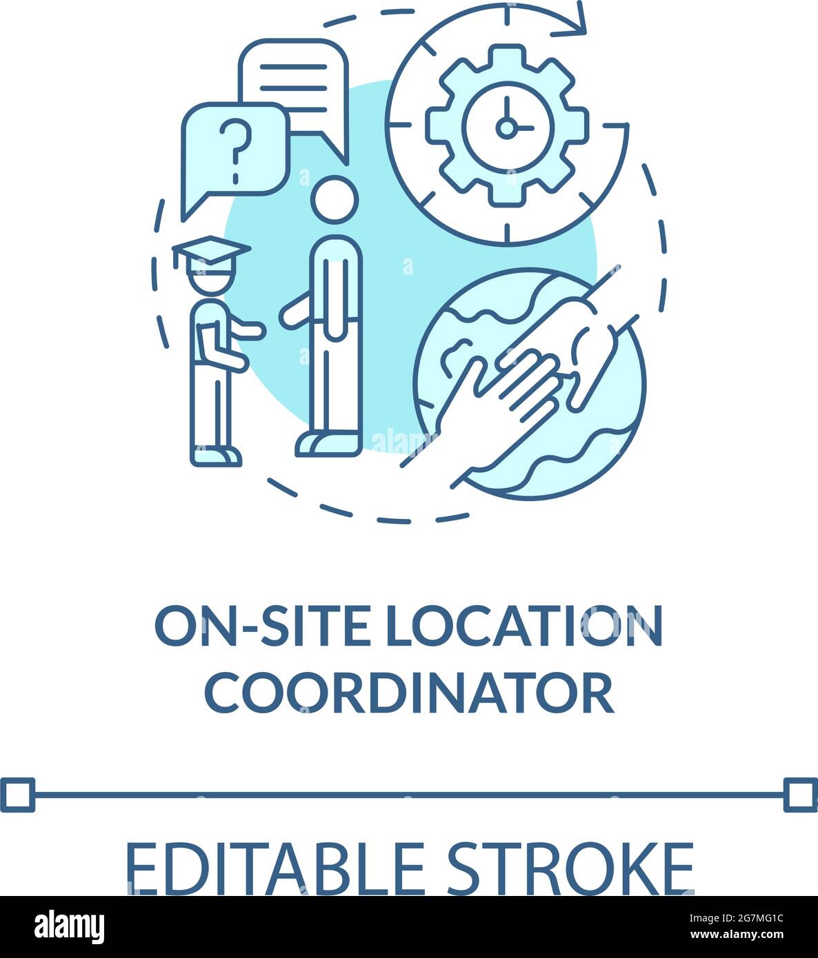 On-site location coordinator concept icon Stock Vector Image & Art - Alamy