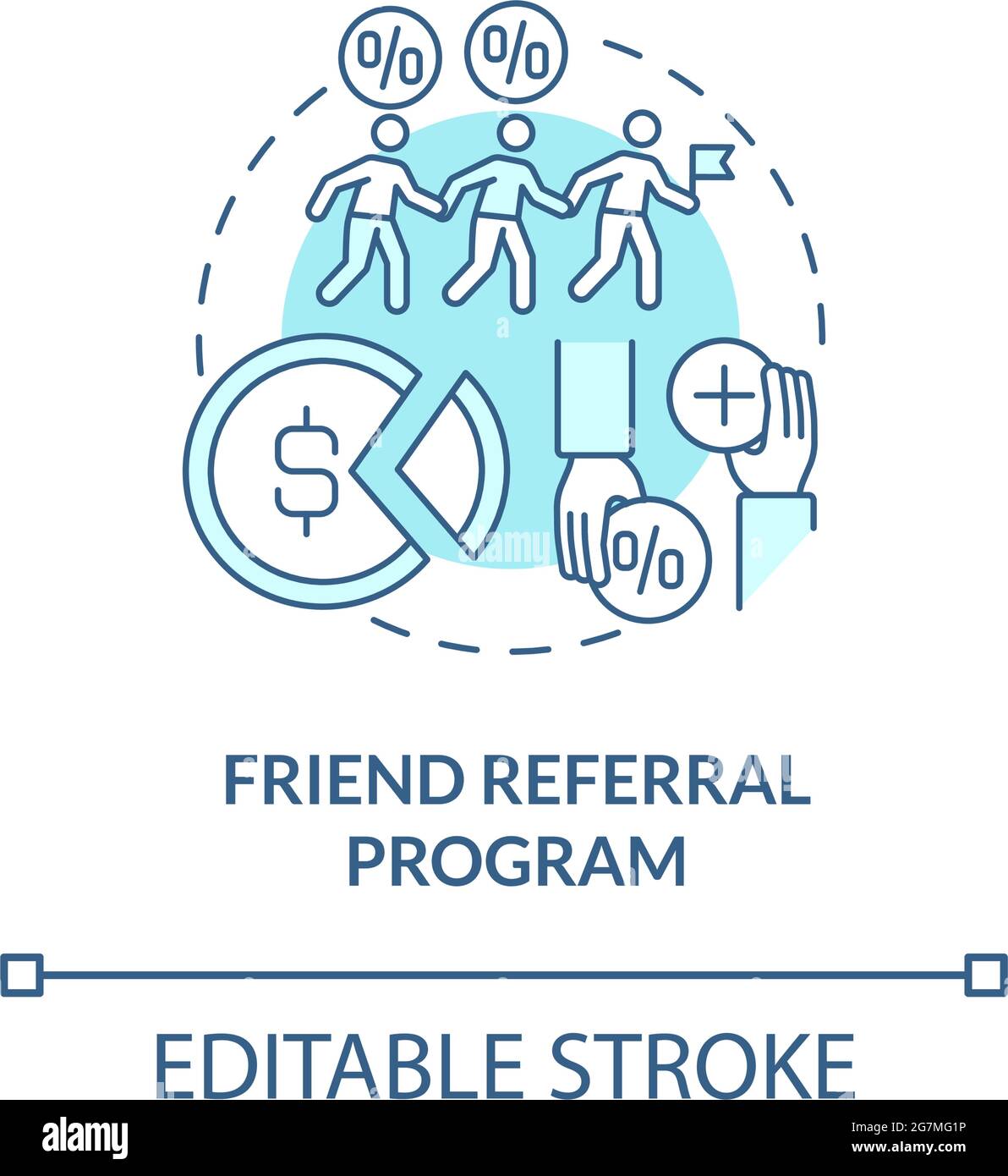 Friend referral program concept icon Stock Vector Image & Art - Alamy