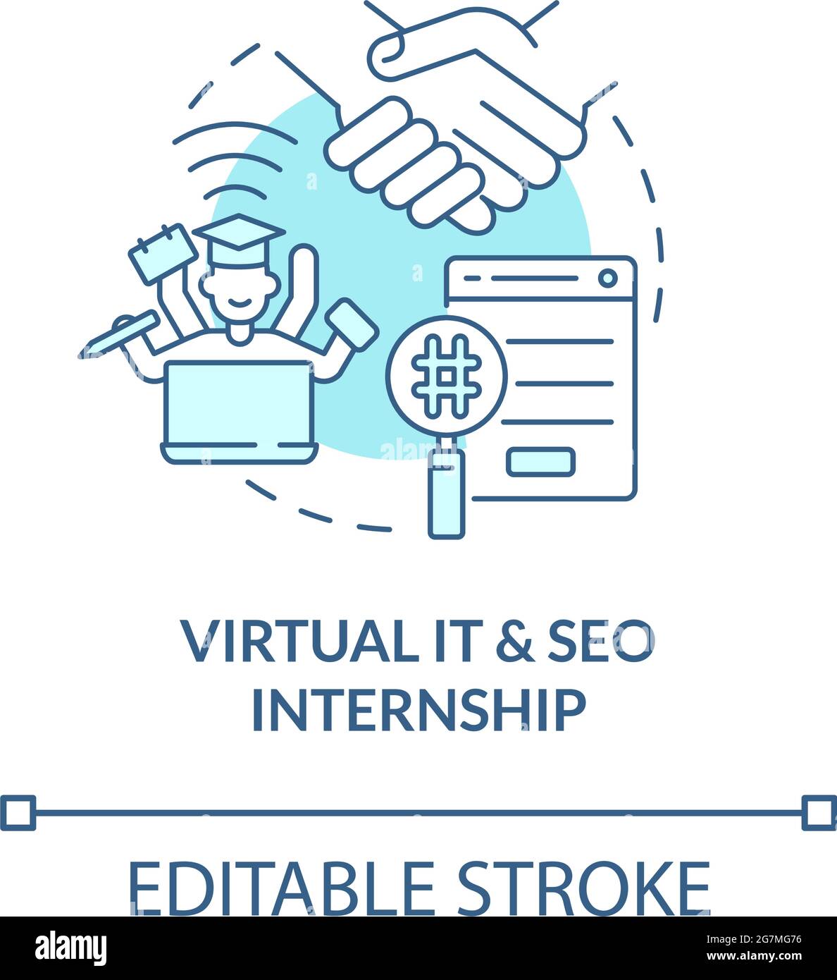 Virtual IT and SEO internship concept icon Stock Vector Image & Art - Alamy
