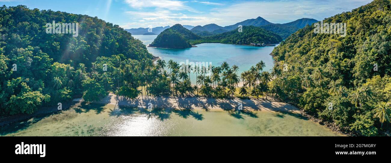 Aerial view of Koh Ngam, in Koh Chang, Trat, thailand, south east asia ...